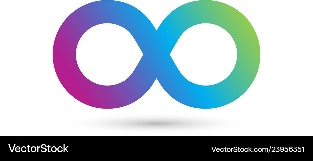 Concept of eternity logo Royalty Free Vector Image