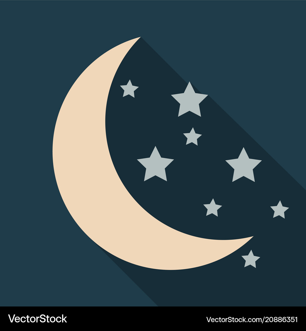Creative crescent moon with stars for holy month Vector Image
