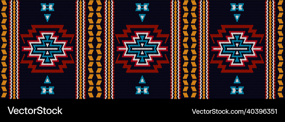 Folk ornament national pattern ethnic embroidery Vector Image