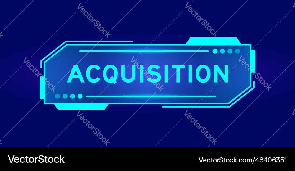 Futuristic hud banner that have word acquisition Vector Image