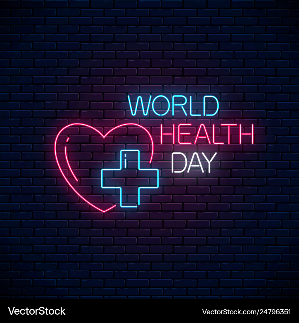 Glowing neon medicine concept sign Royalty Free Vector Image