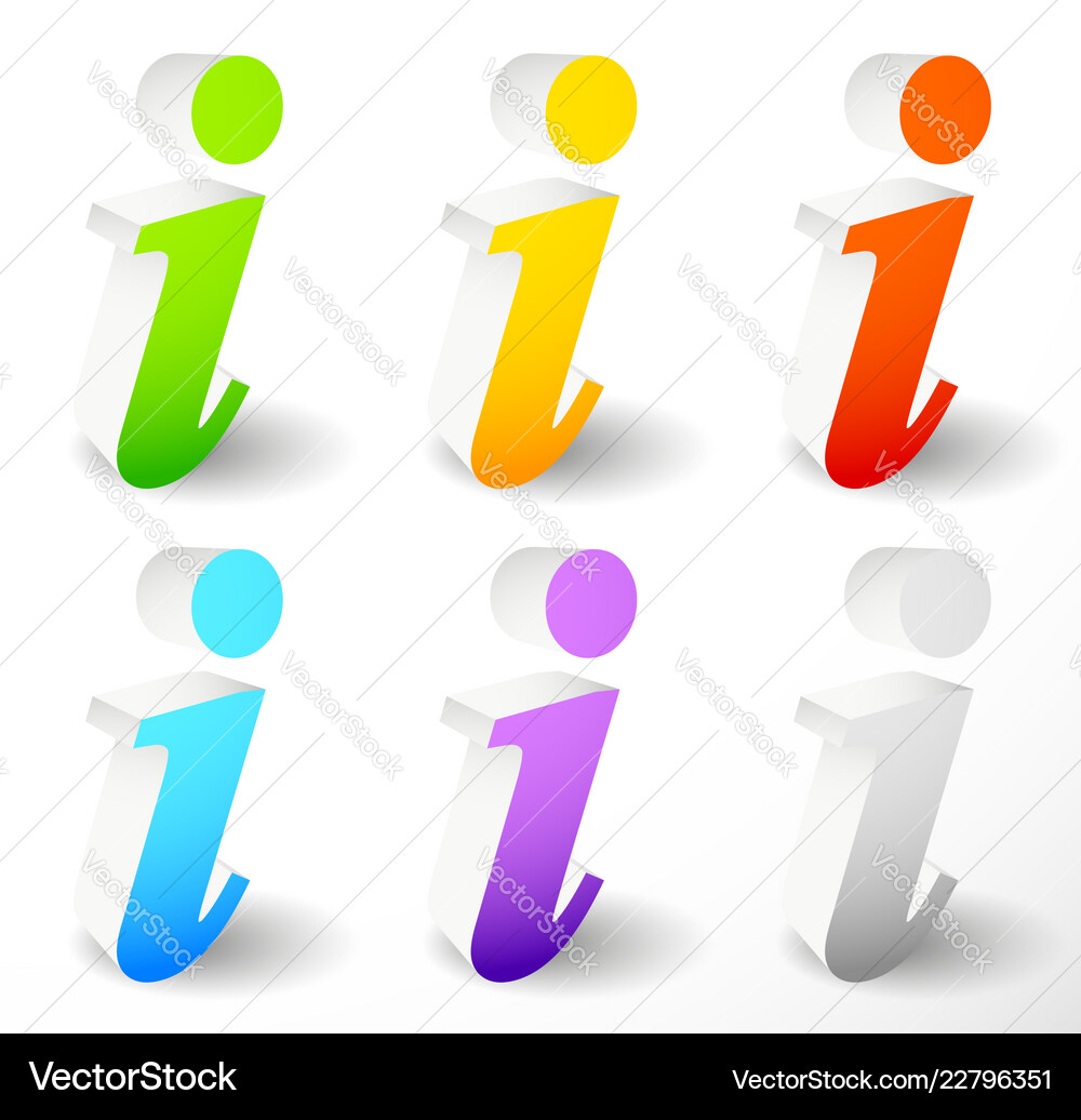 Information info icon with letter i italic Vector Image