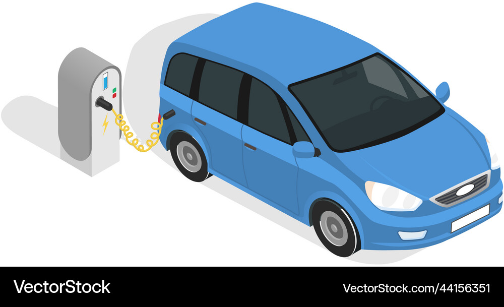 Modern electric smart car charging automobile Vector Image