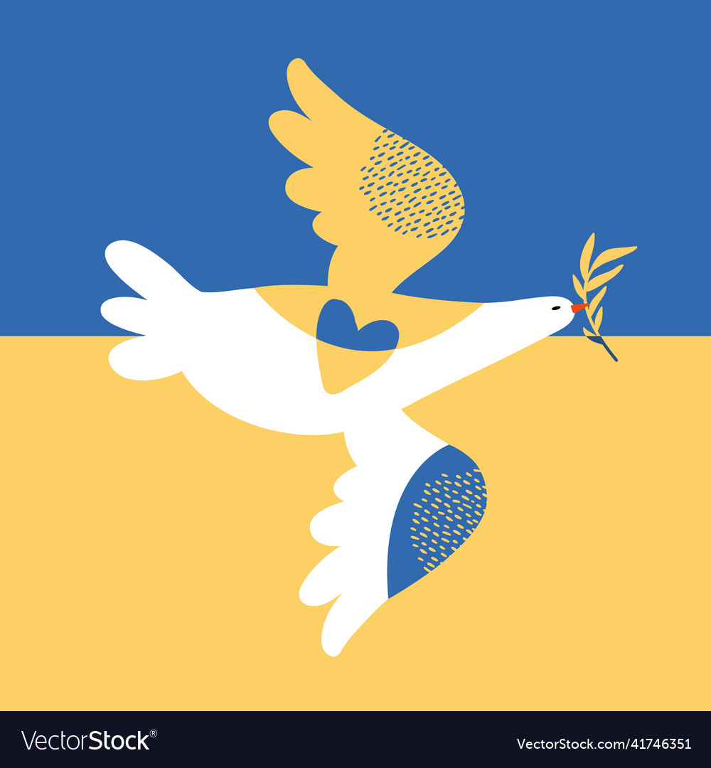 Pray for peace ukraine stop war Royalty Free Vector Image