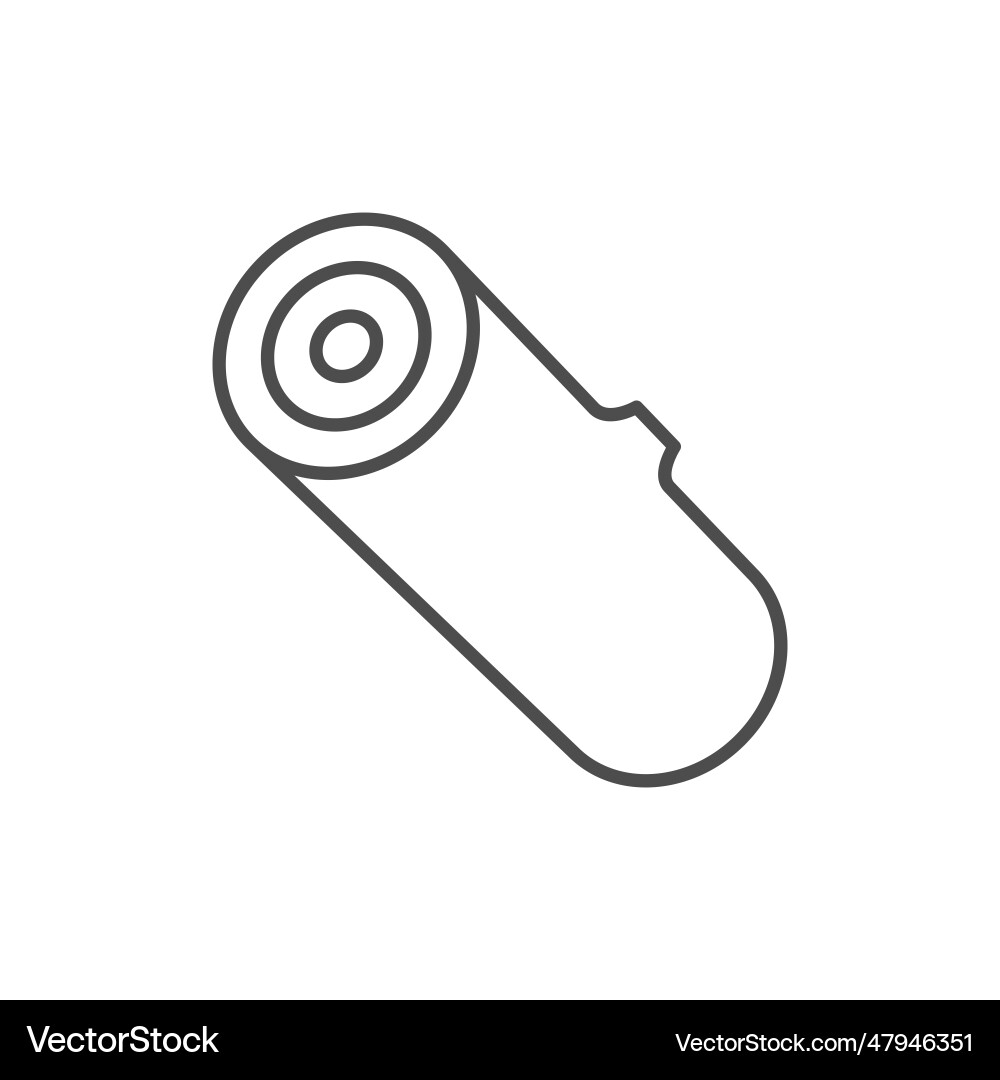 Wood log line outline icon Royalty Free Vector Image