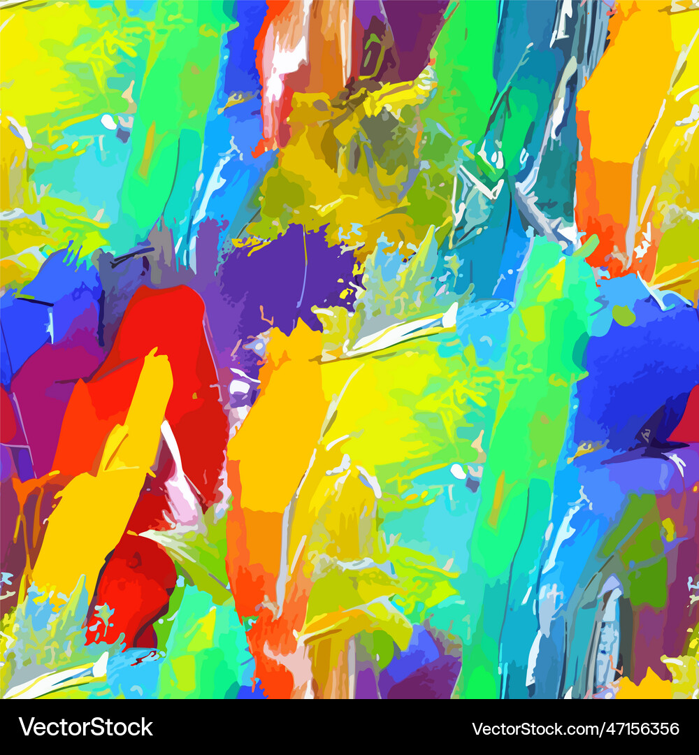 Abstract seamless pattern with acrylic painting Vector Image