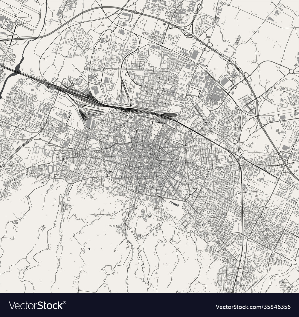 Bologna City Map - Italy Royalty Free Vector Image