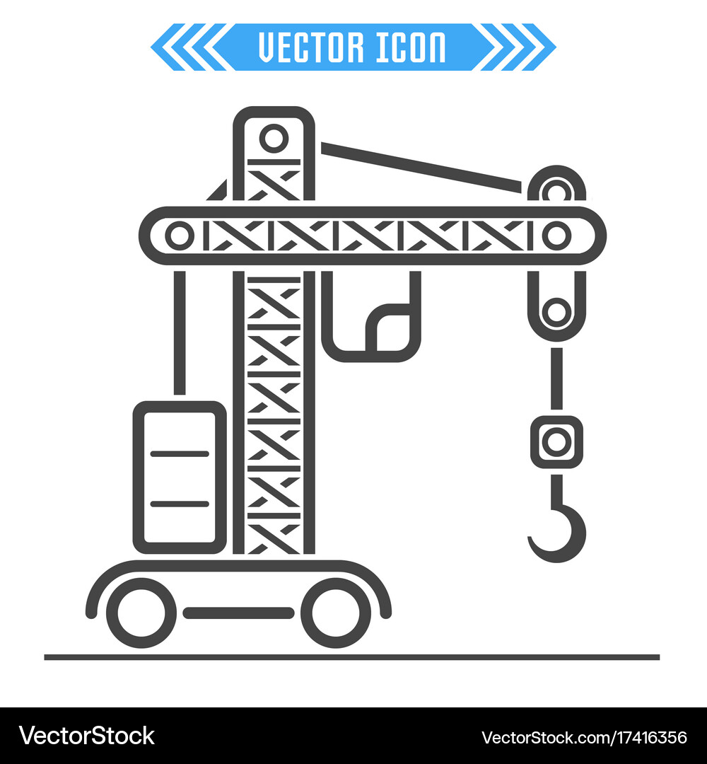 Building crane icon sign symbol Royalty Free Vector Image