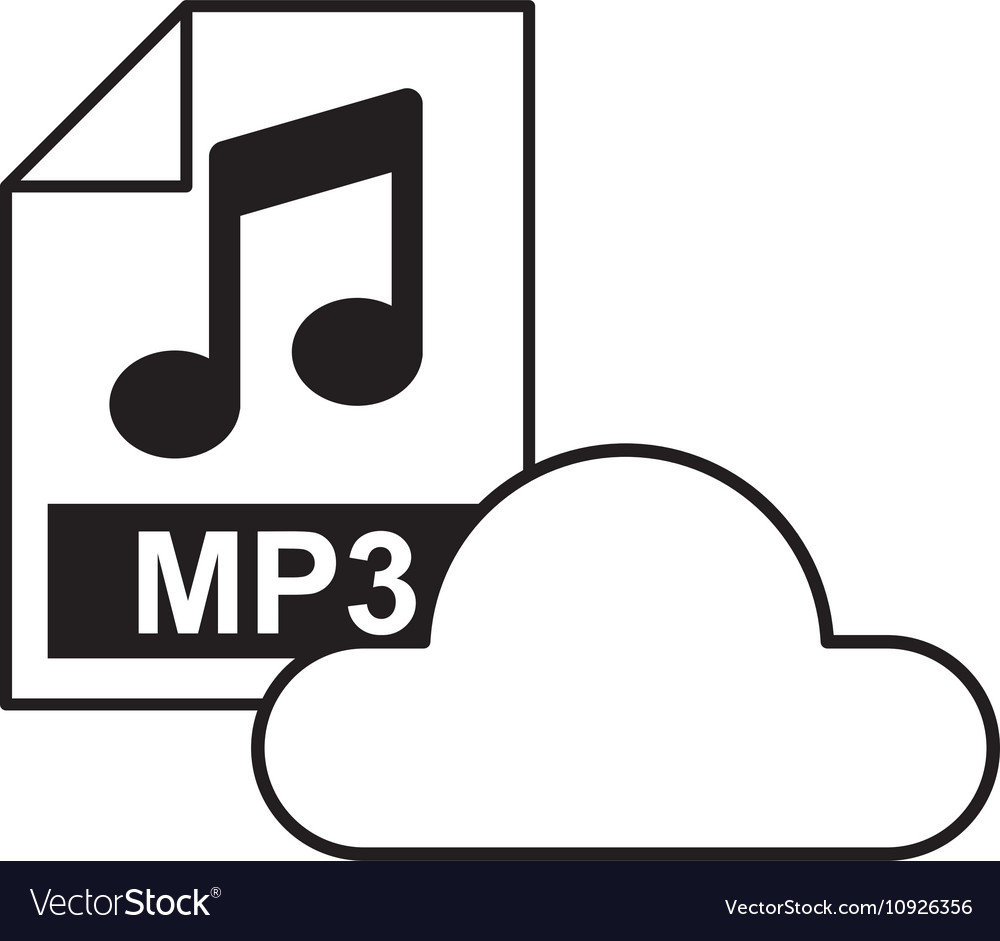 Cloud computing with electronic file Royalty Free Vector