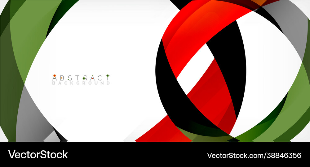 Color circle shapes minimal geometric background Vector Image