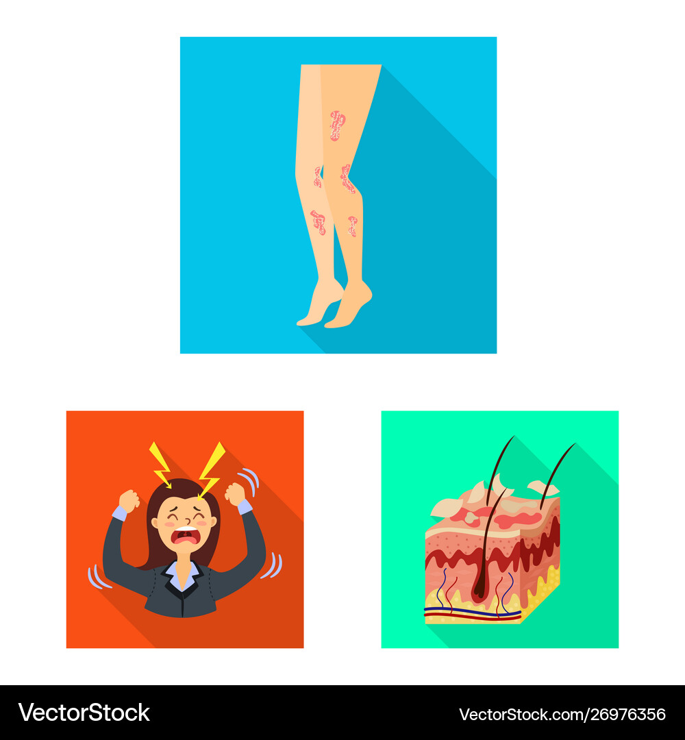 Design dermatology and disease symbol Royalty Free Vector