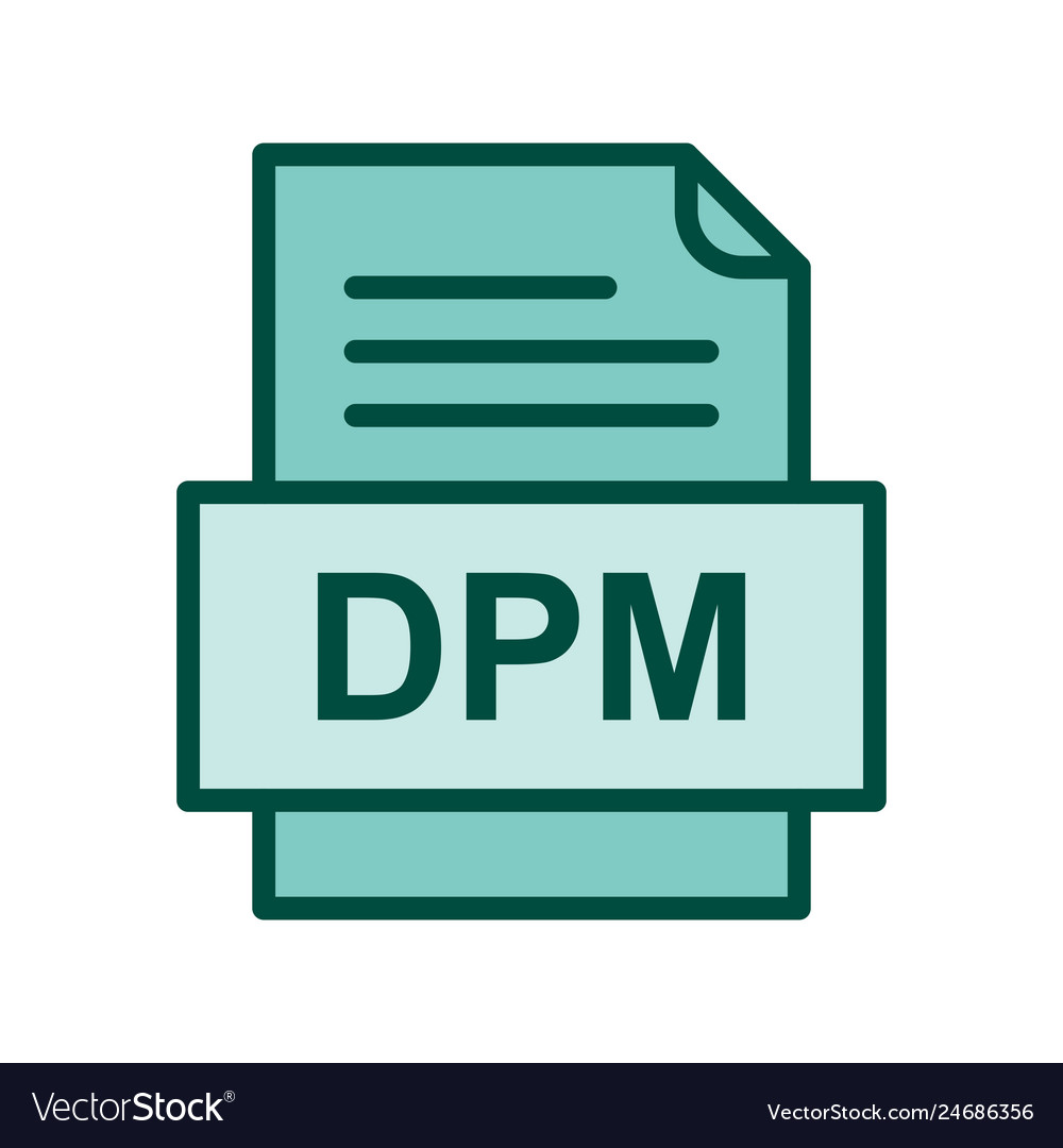 Dpm file document icon Royalty Free Vector Image