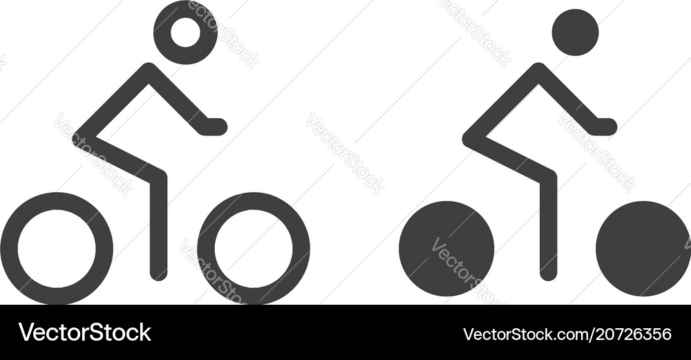 Man riding bike icon Royalty Free Vector Image