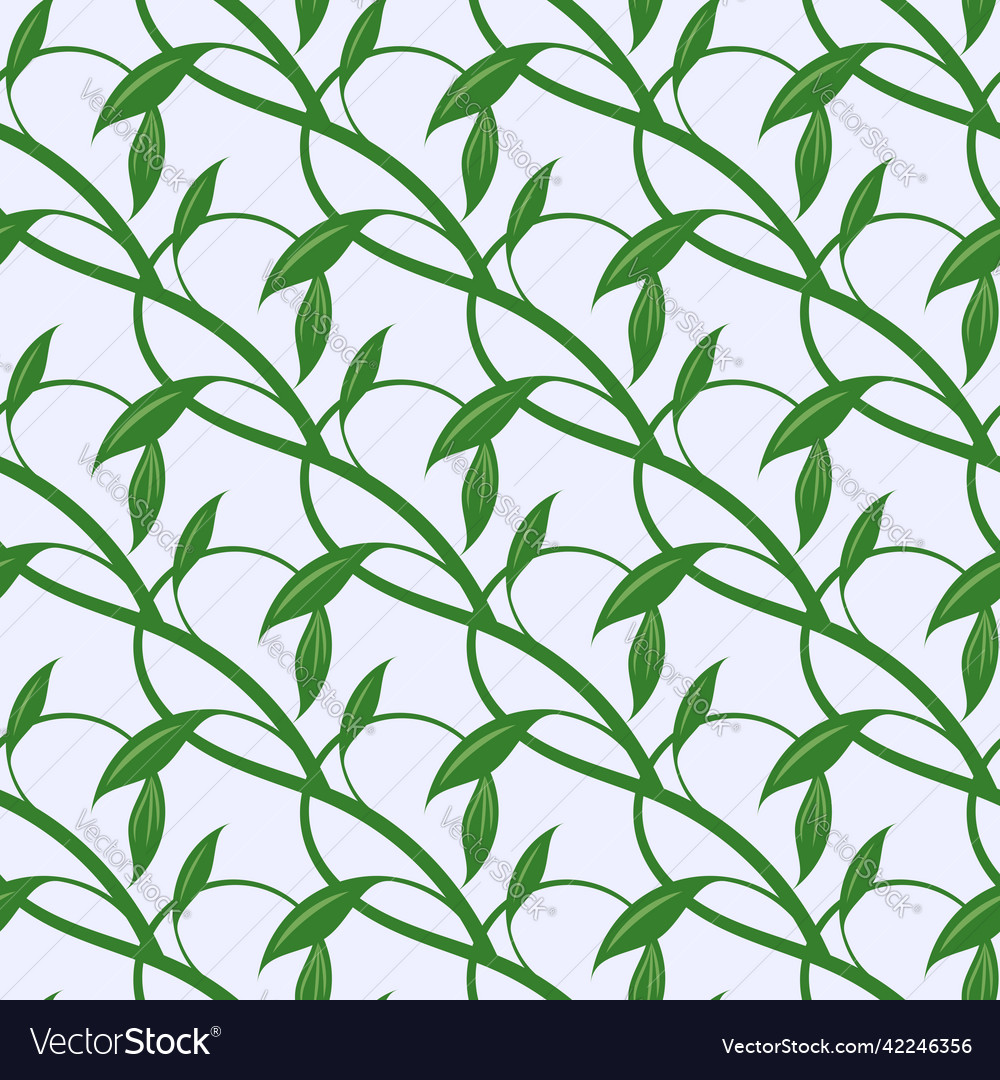 Nature green seamless pattern floral Royalty Free Vector