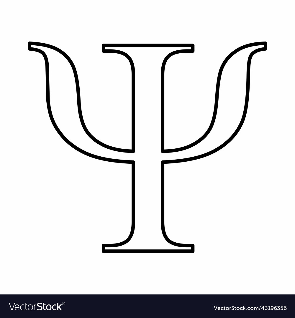 Psi greek sign Royalty Free Vector Image - VectorStock Psi greek sign Royalty Free Vector Image - VectorStock