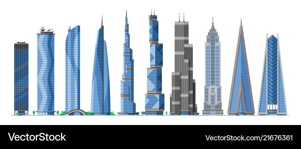 Building skyscraper in cityscape city Royalty Free Vector
