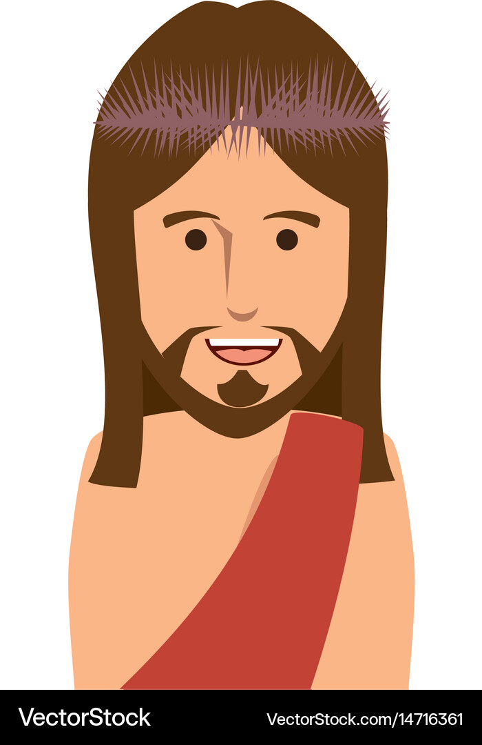 Cartoon jesus christ ico Royalty Free Vector Image