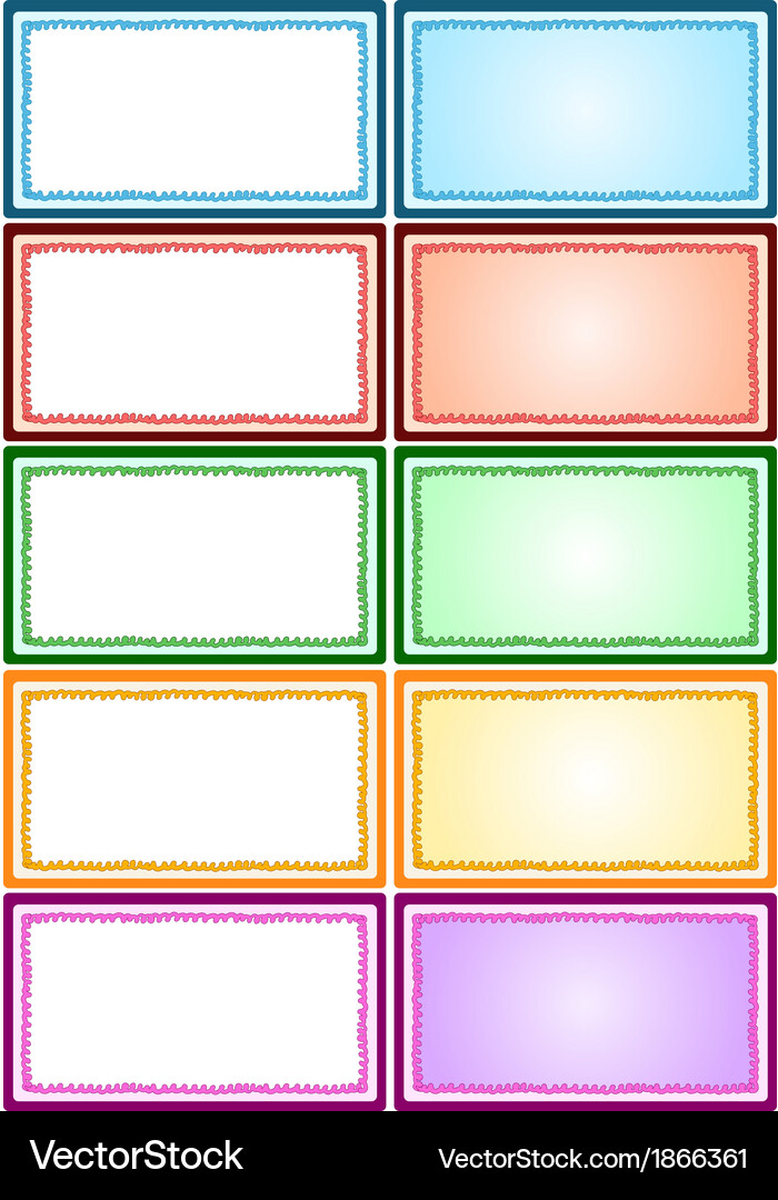 Colorful frames pack Royalty Free Vector Image