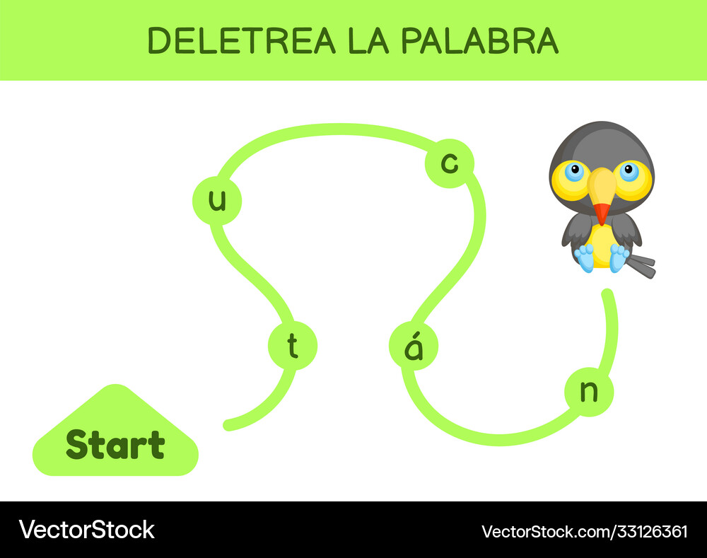 Deletrea la palabra - spell word maze Royalty Free Vector
