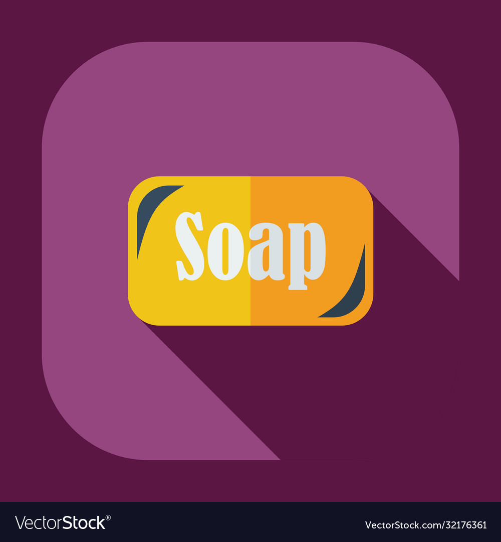 Flat modern design with shadow icons soap Vector Image