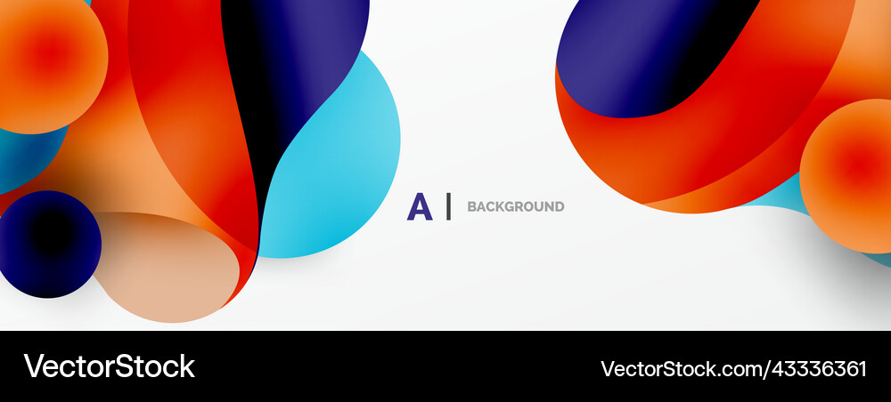 Flowing geometric shapes minimalist abstract Vector Image