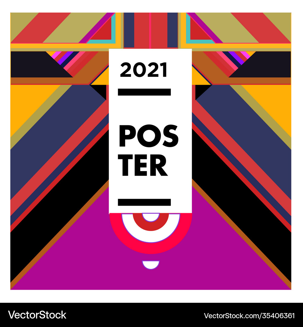 Geometric colorful pattern for poster and banner Vector Image