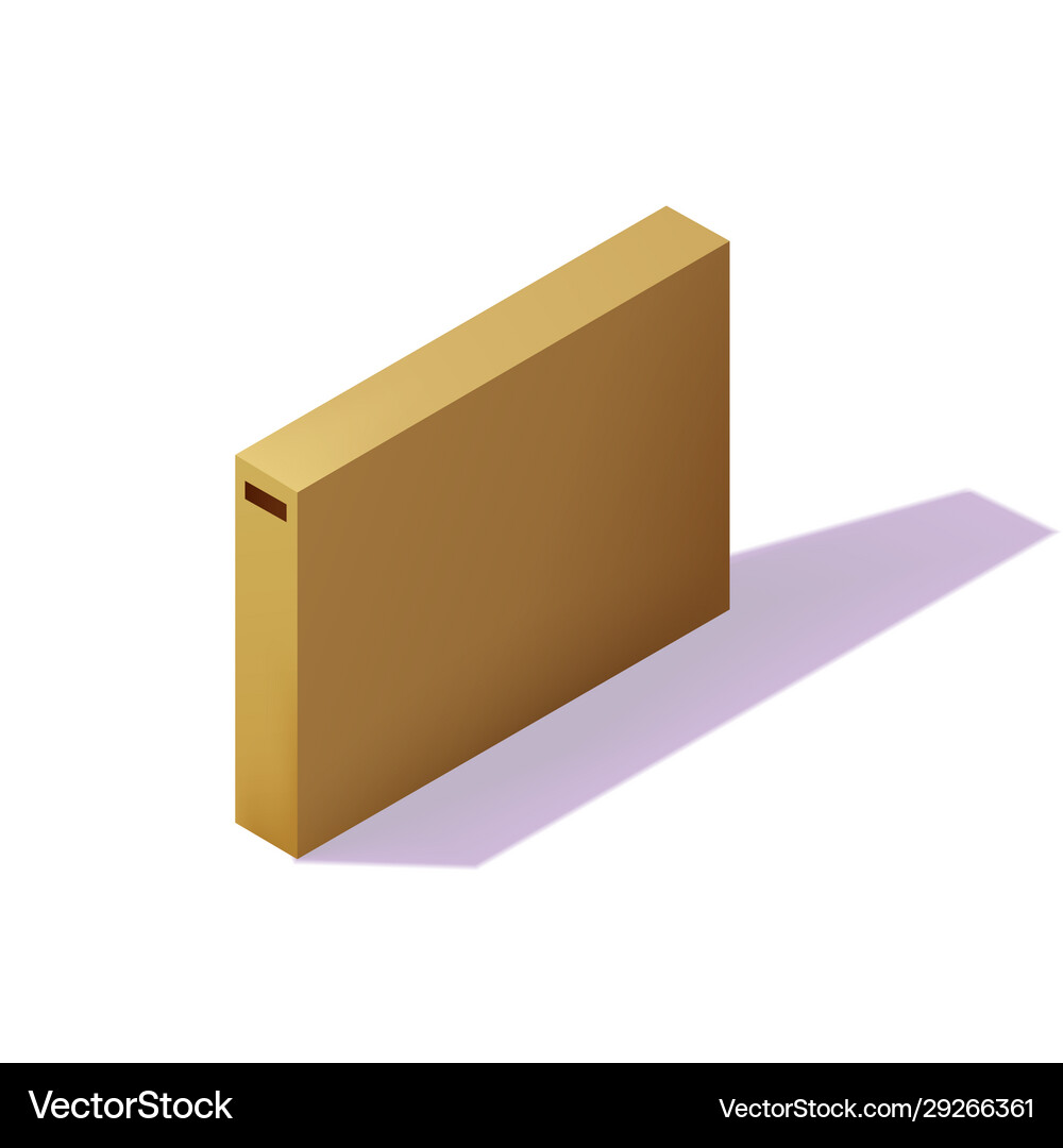 Isometric carton packaging box 3d realistic icons Vector Image