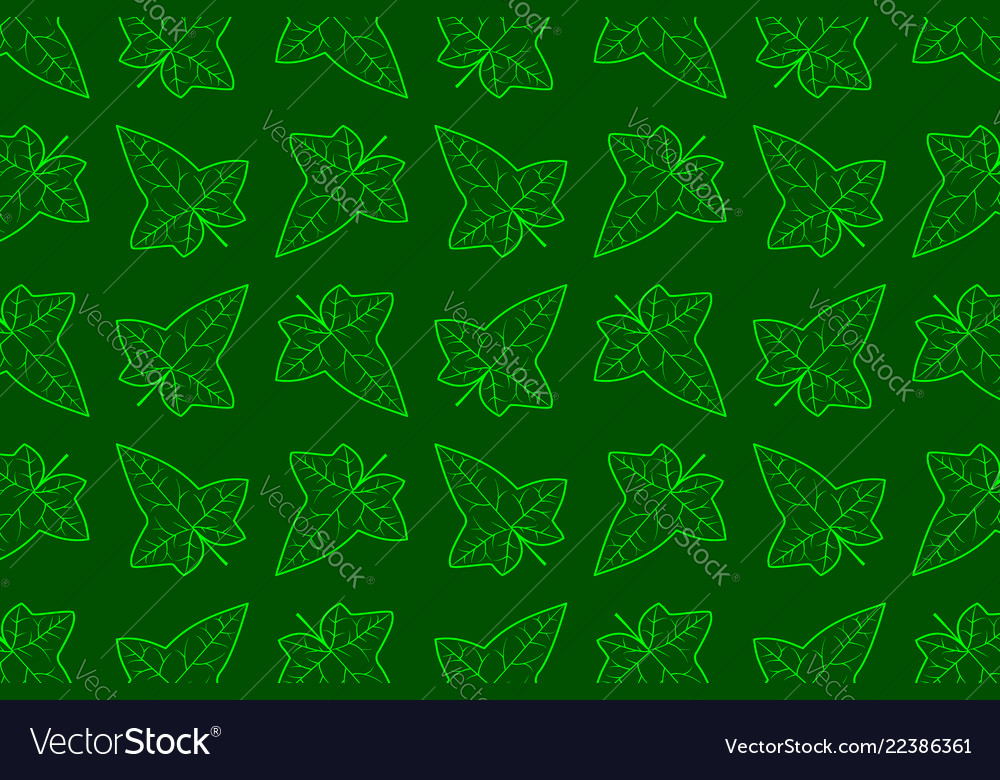 Ivy leaf pattern Royalty Free Vector Image - VectorStock