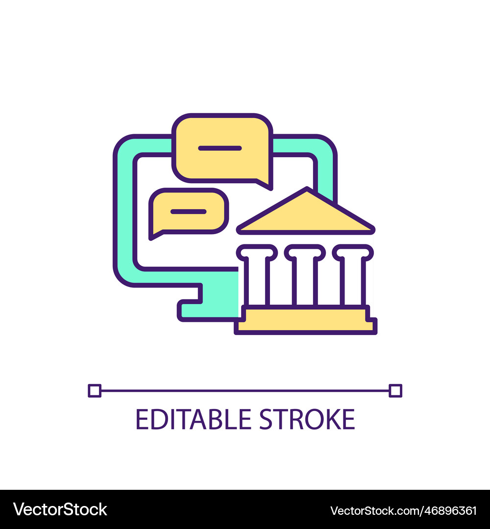 Online banking support rgb color icon Royalty Free Vector