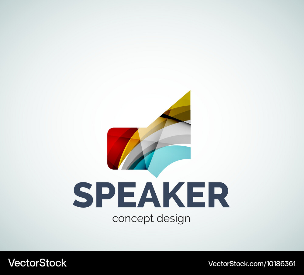 Speaker logo business branding icon Royalty Free Vector