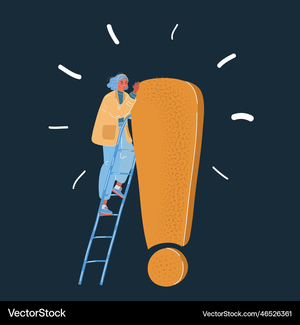 Woman with big large Royalty Free Vector Image