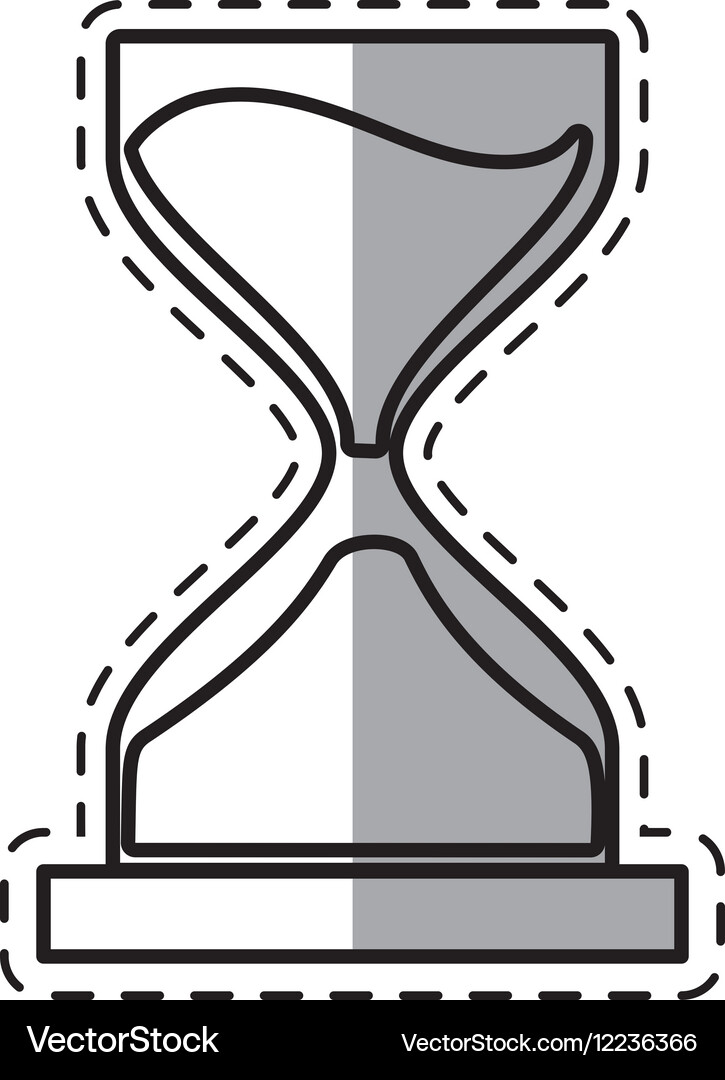 Clock glass sand business money shadow Royalty Free Vector