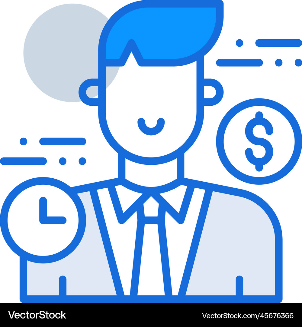 Employee value business people icon with blue Vector Image