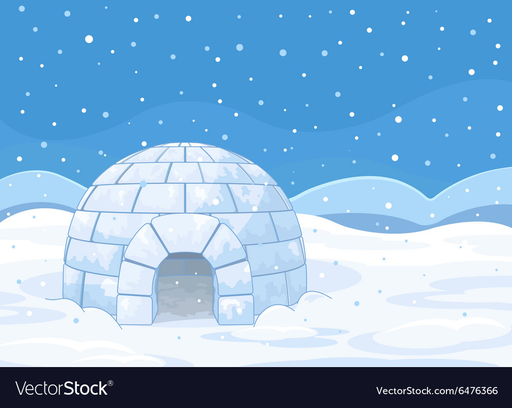 Igloo Royalty Free Vector Image - VectorStock
