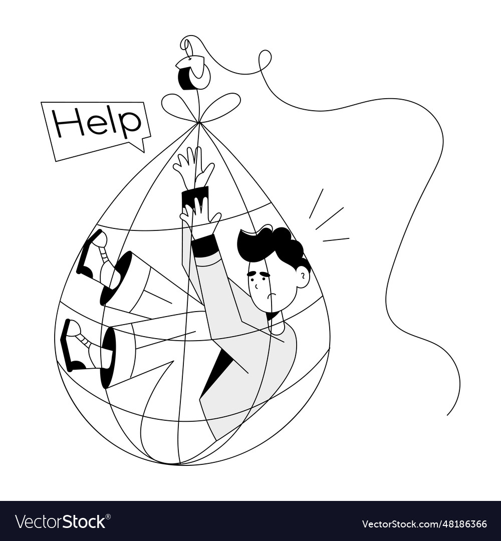 Net trap Royalty Free Vector Image - VectorStock