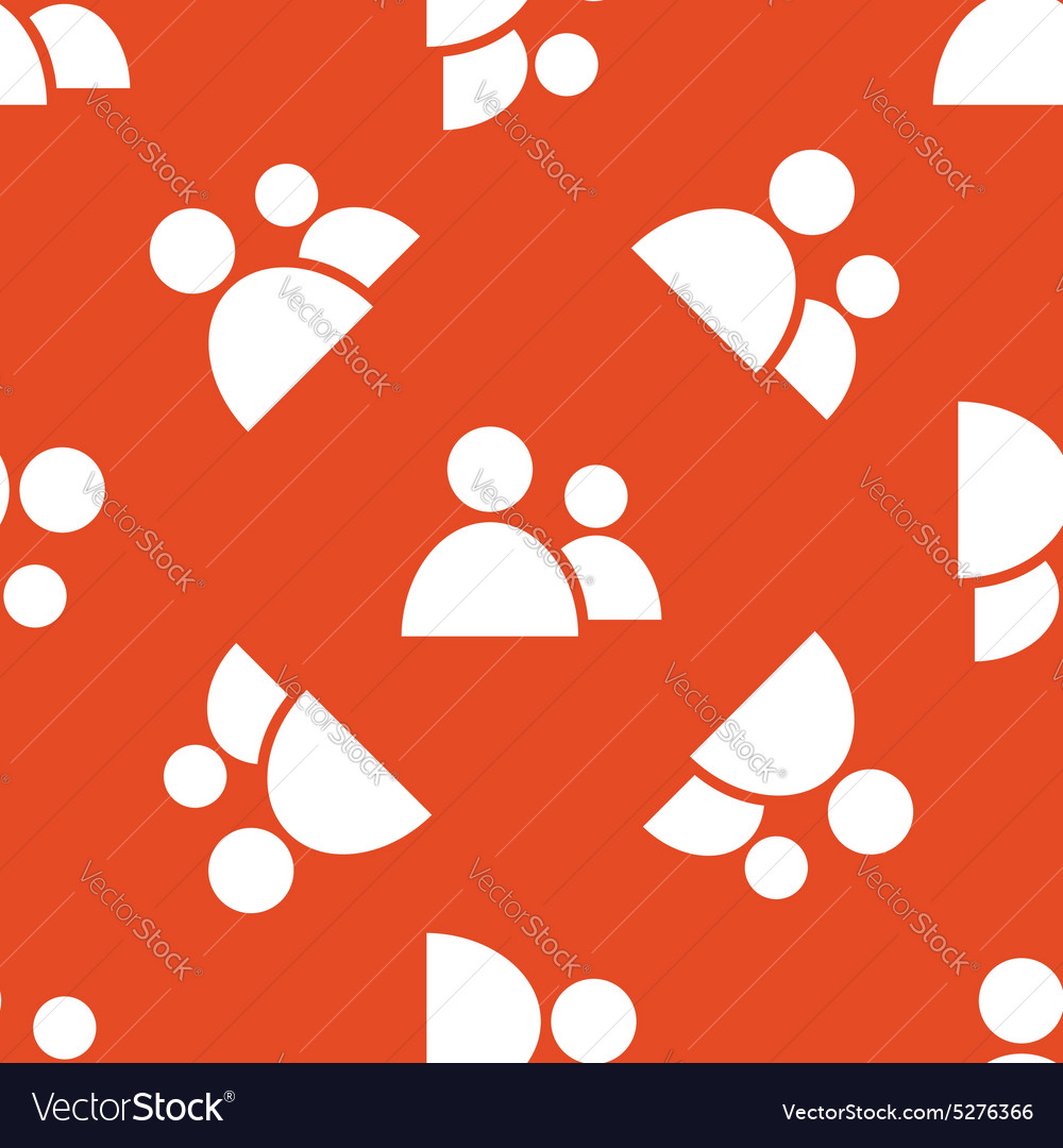 Orange contacts pattern Royalty Free Vector Image