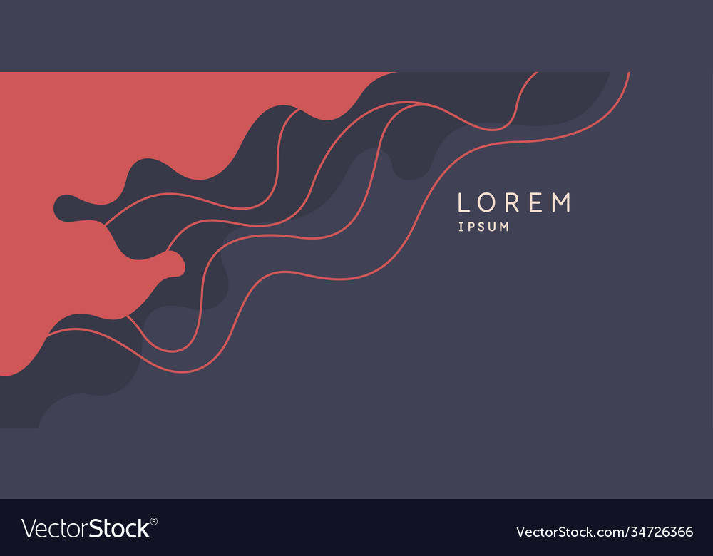 Poster with dynamic waves Royalty Free Vector Image