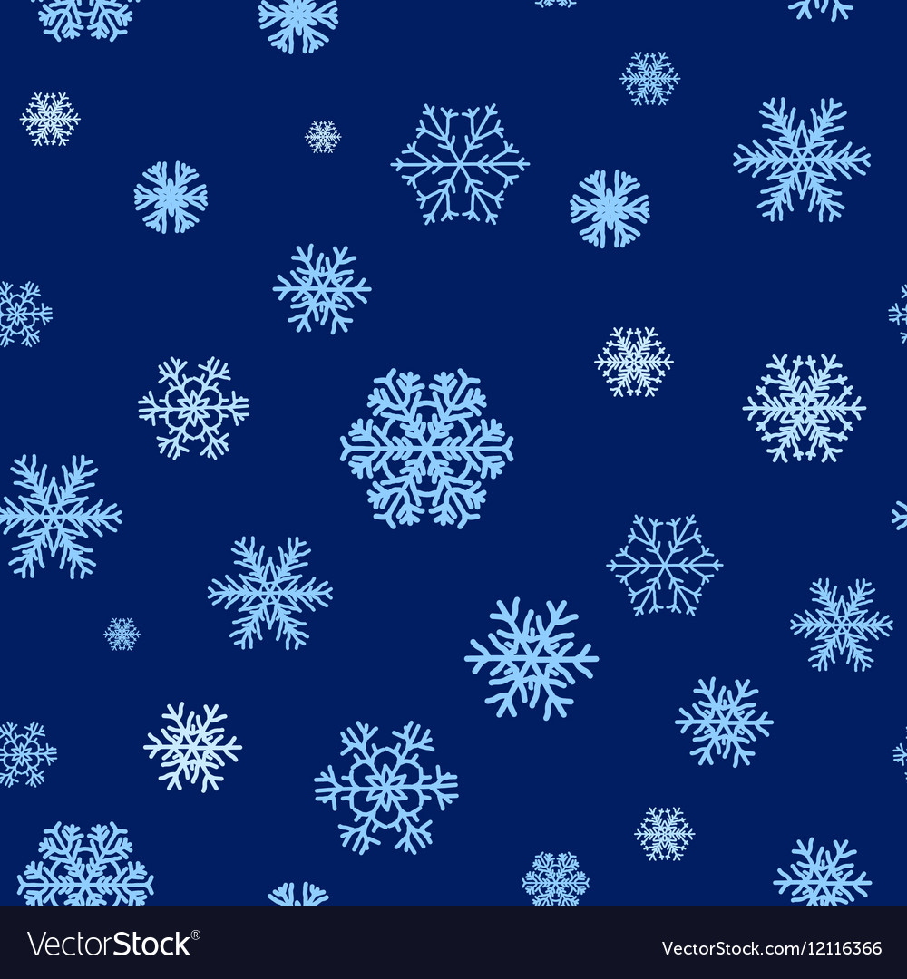 Snowflakes seamless pattern Royalty Free Vector Image
