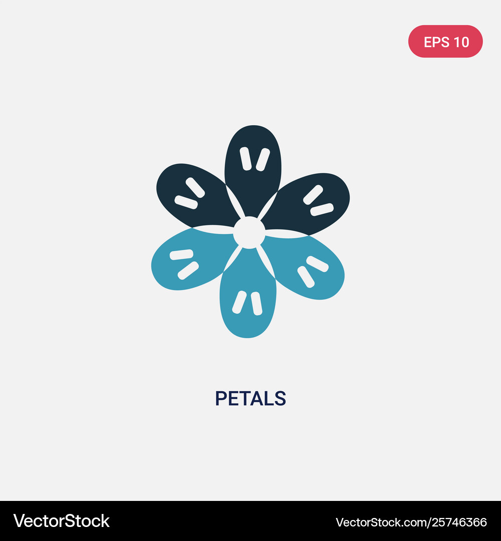 Two color petals icon from nature concept Vector Image