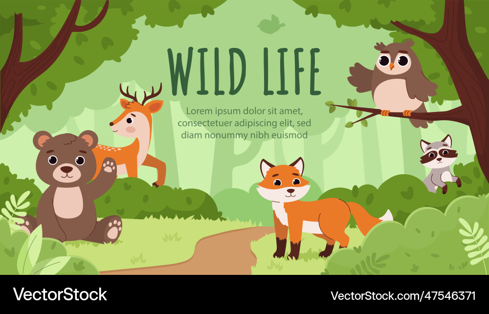 Animals in rainforest concept Royalty Free Vector Image