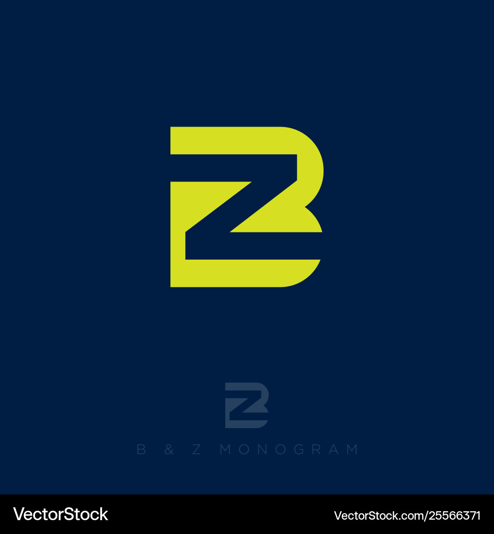 B and z monogram bright letters combined Vector Image