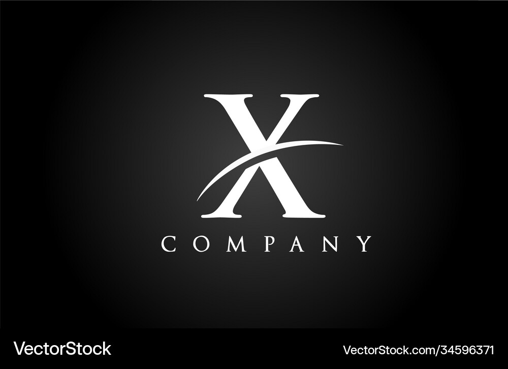 Black white x alphabet letter logo icon Royalty Free Vector