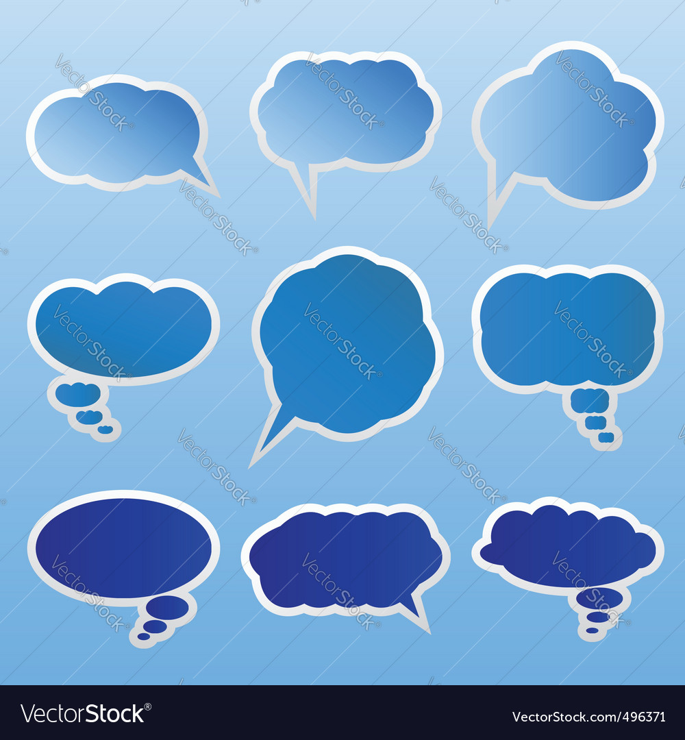 Dialog clouds Royalty Free Vector Image - VectorStock