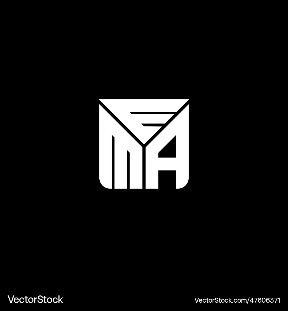 Ema letter logo creative design with graphic ema Vector Image