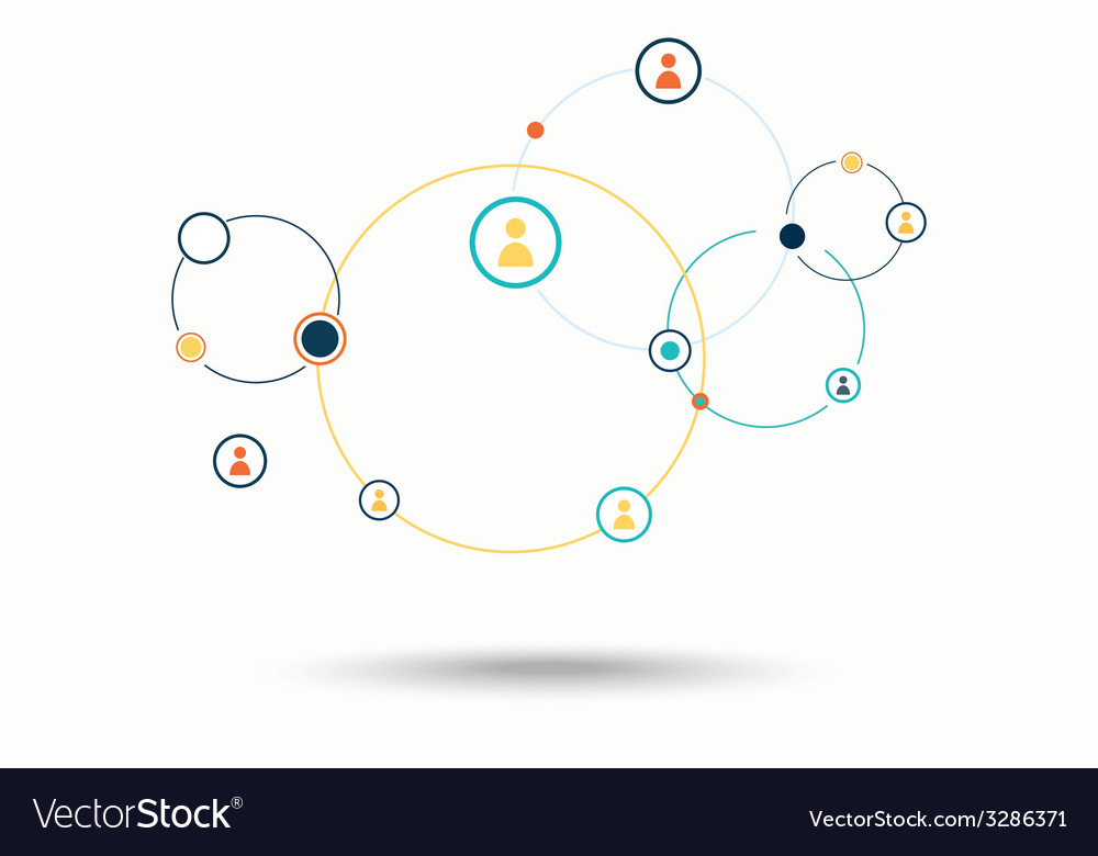 Human model connection Royalty Free Vector Image
