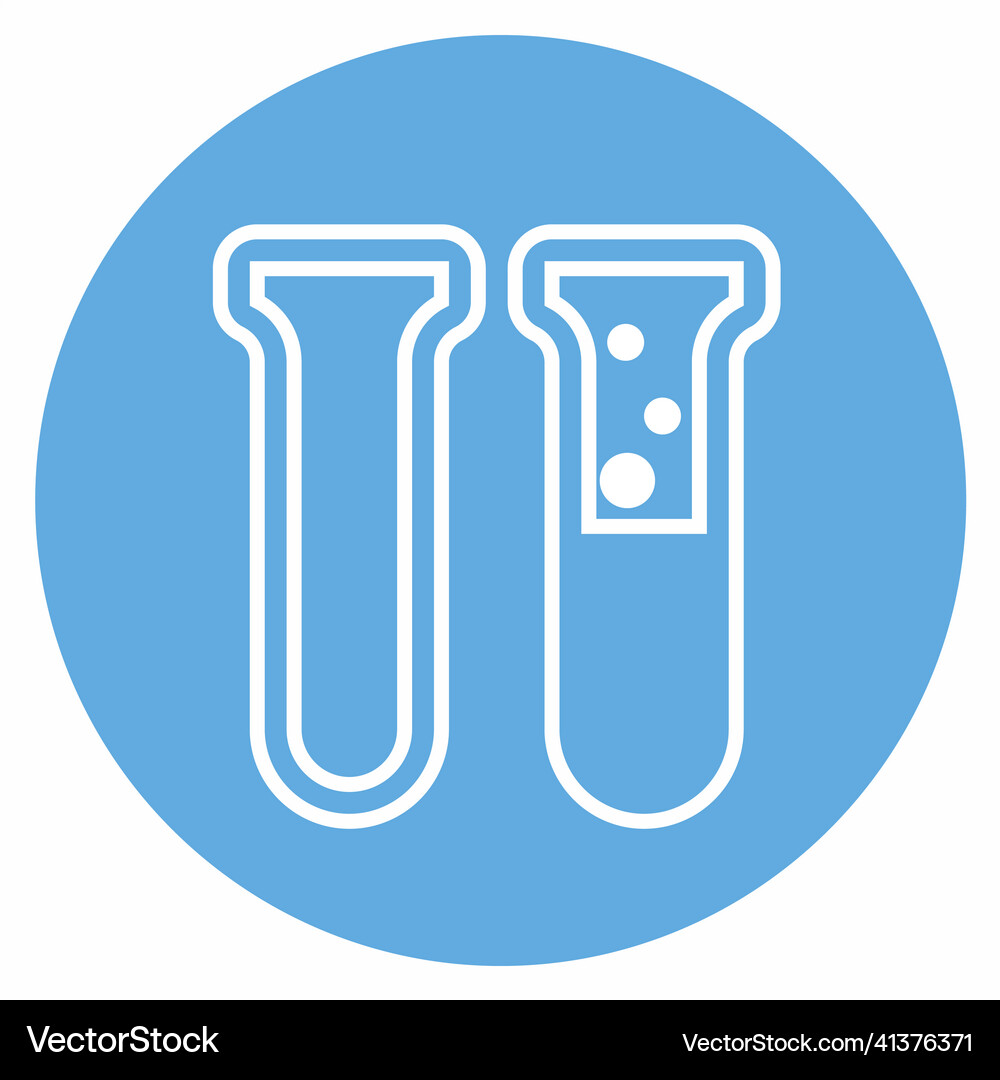 Icon of vials 3 - blue eyes style Royalty Free Vector Image