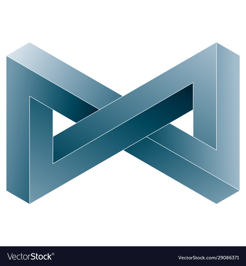 Impossible triangular infinity icon Royalty Free Vector Impossible triangular infinity icon Royalty Free Vector