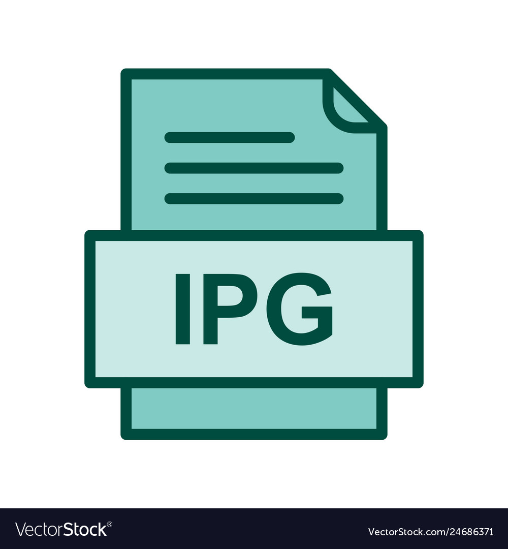 Ipg file document icon Royalty Free Vector Image