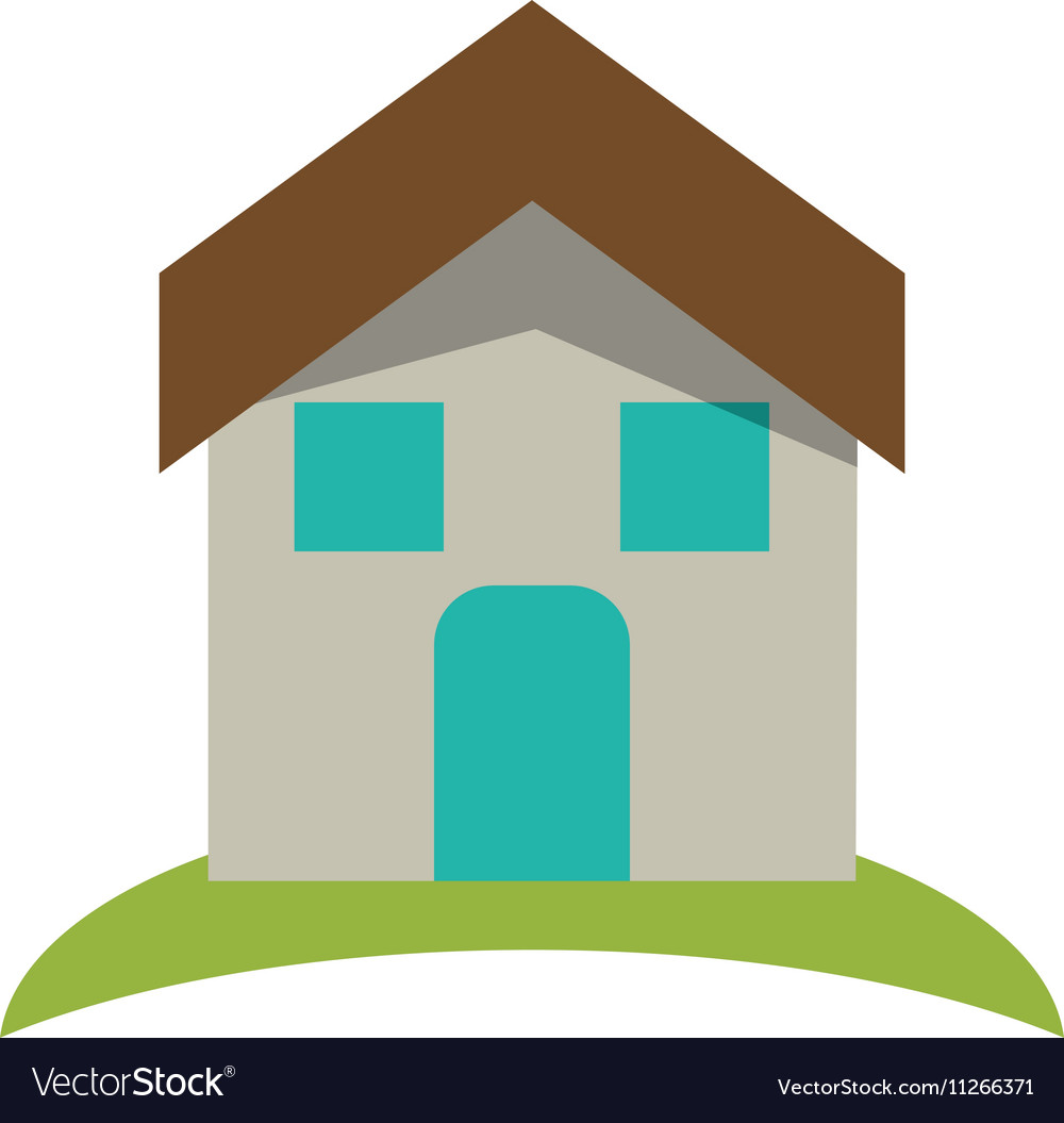 Isolated house and home building design Royalty Free Vector