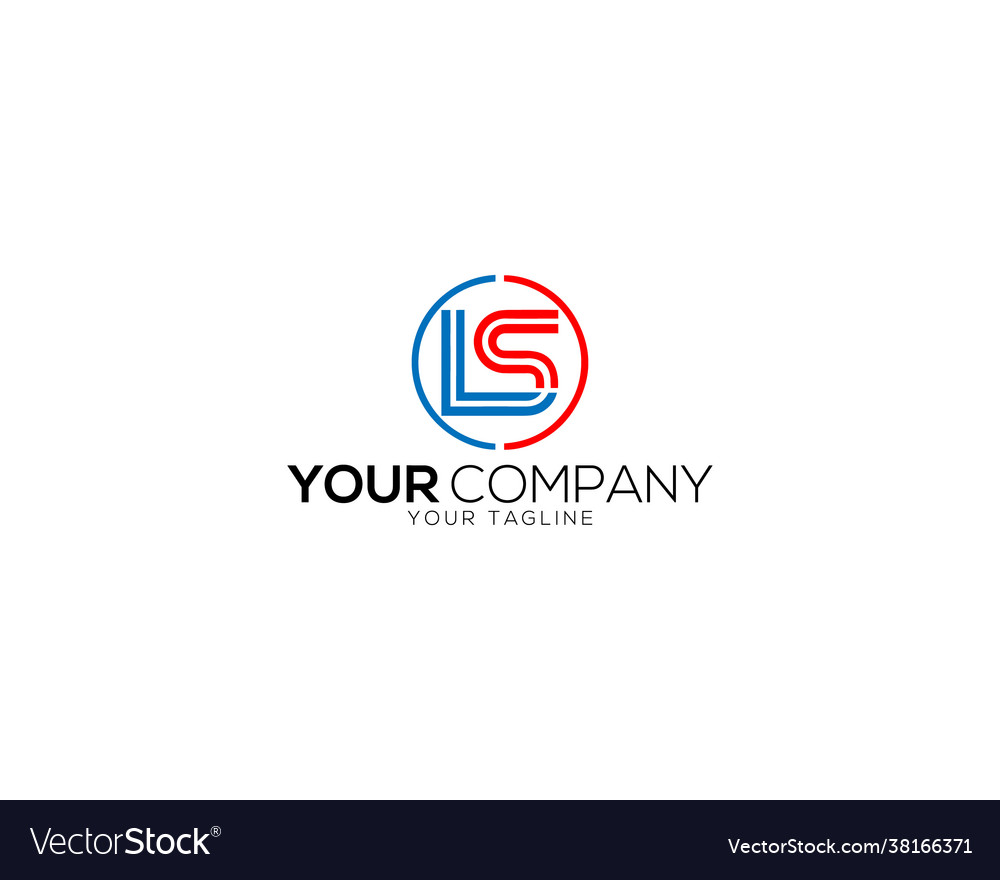 Ls initial logo design creative graphic Royalty Free Vector